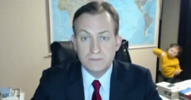 BBC interview interrupted by kids, horrified wife - CBS News