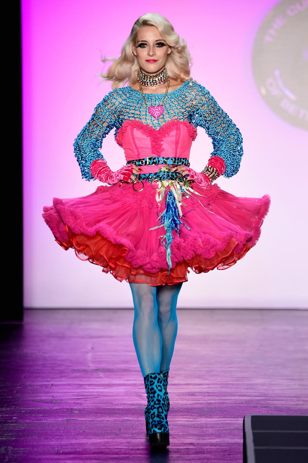 Betsey Johnson on the runway
