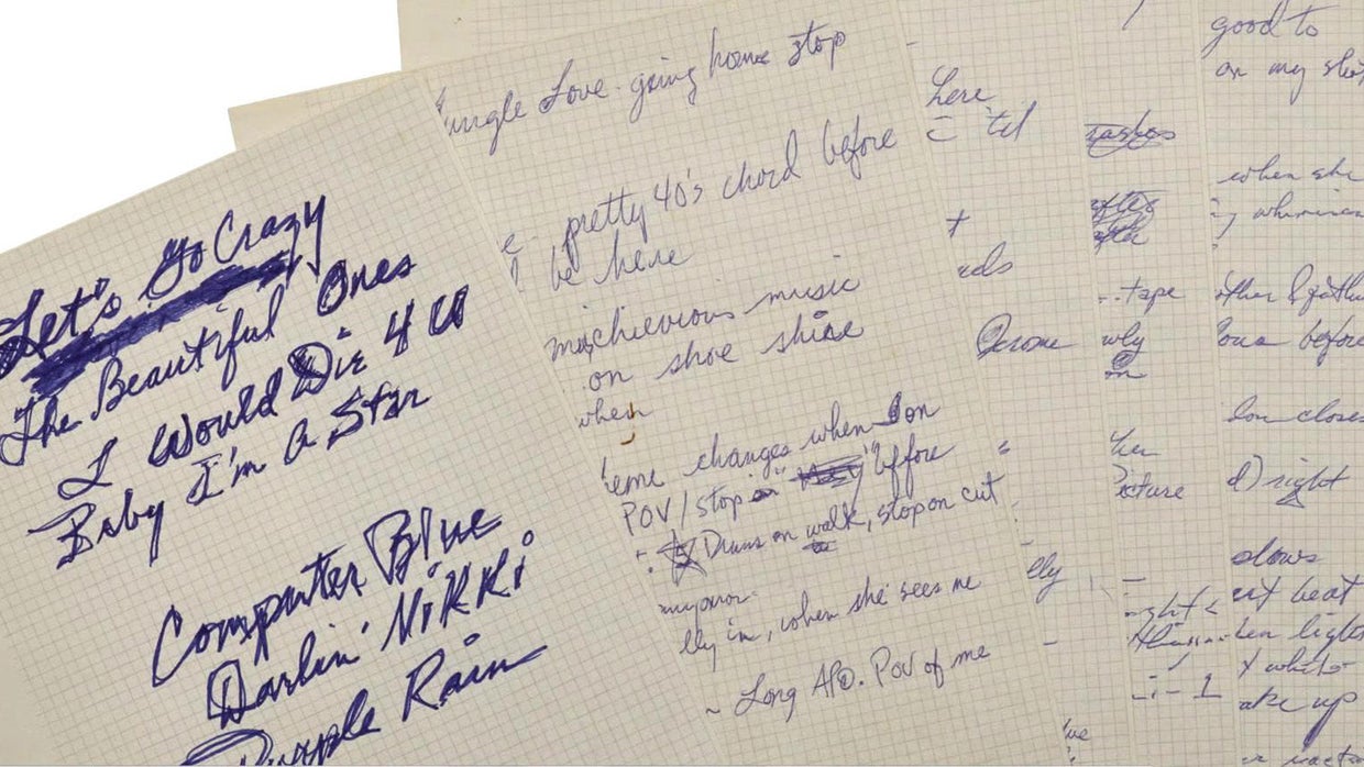 Rock 'n' roll memorabilia up for auction in New York - Prince, Pink ...