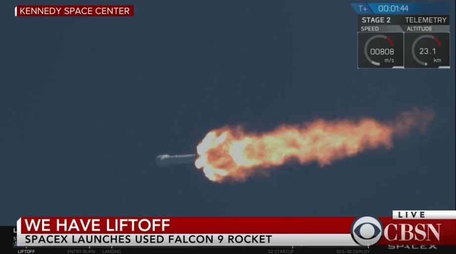 SpaceX successfully launches satellite in historic flight with "used ...