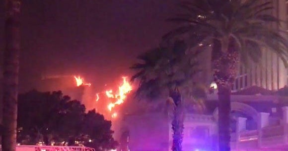 Nighttime fire at Bellagio Hotel in Las Vegas was seen from Strip - CBS ...