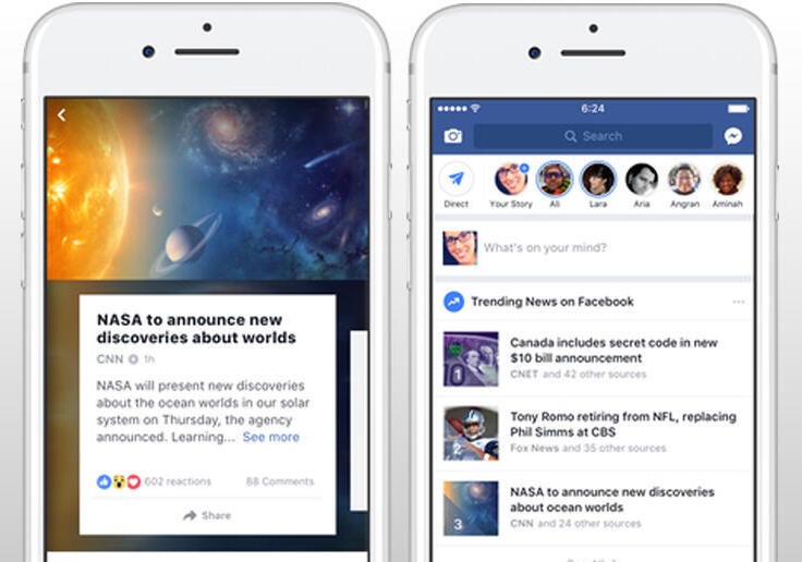 Facebook updates trending topics to highlight more sources - CBS News