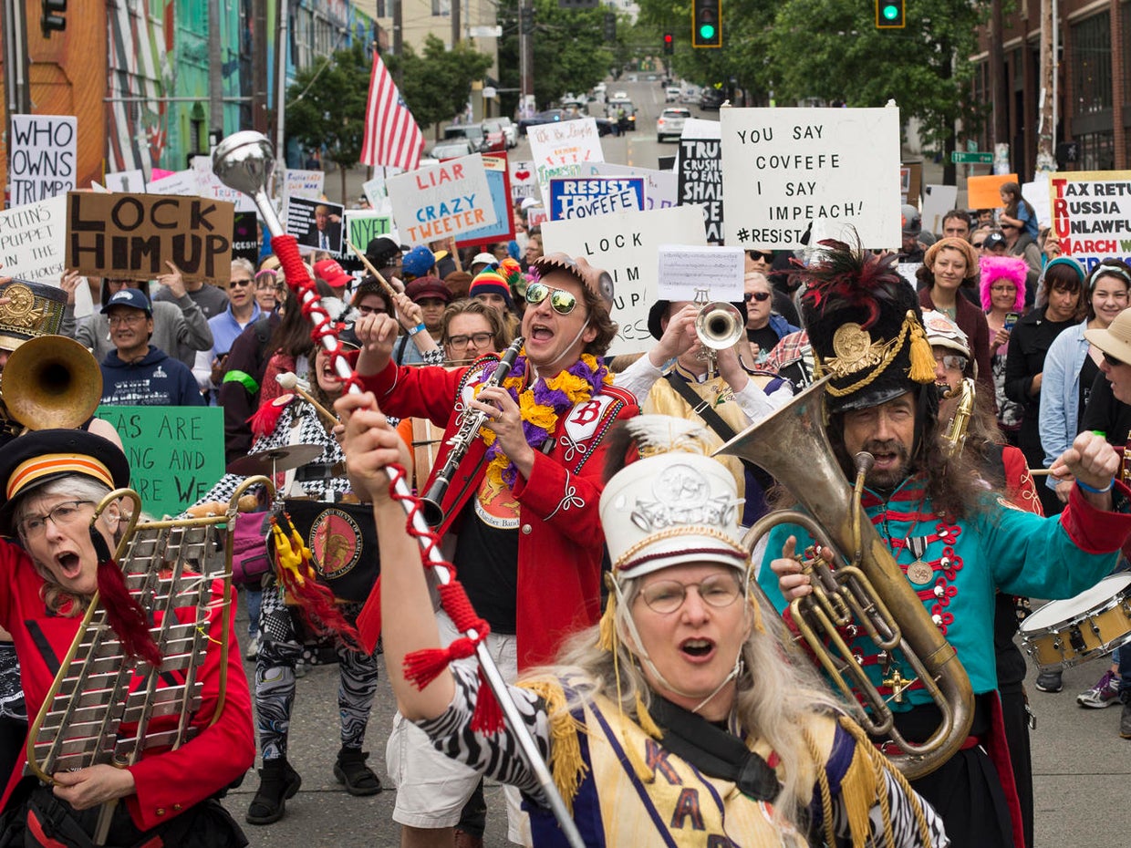 Anti-Trump protesters "March for Truth"