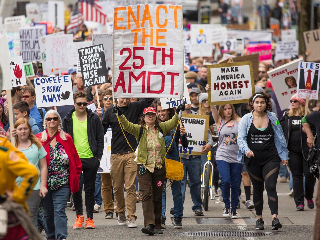 Anti-Trump protesters "March for Truth"