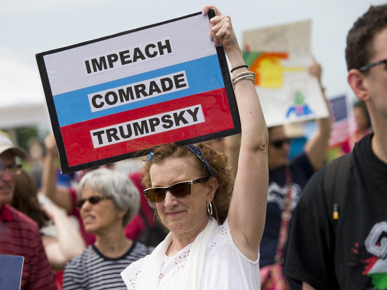 Anti-Trump protesters "March for Truth"