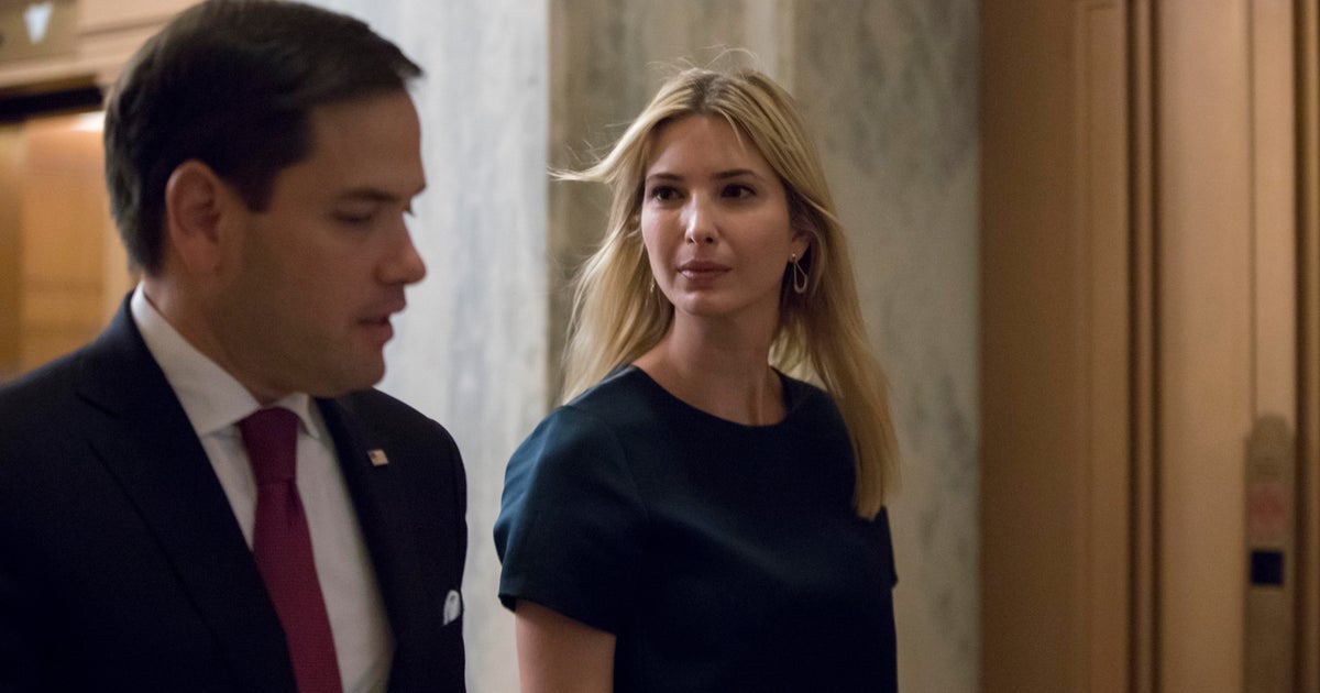 Marco Rubio's awkward hug with Ivanka Trump sparks Twitter debate - CBS ...