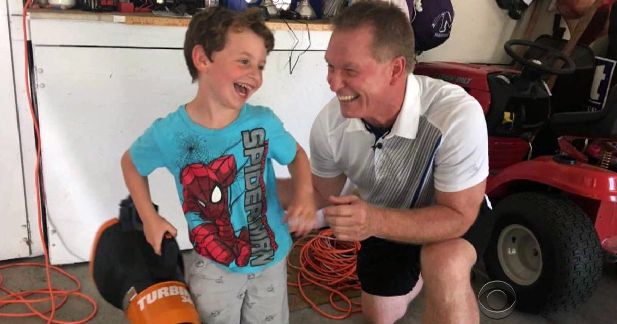 A fill-in father figure shows how yard work can support the troops ...