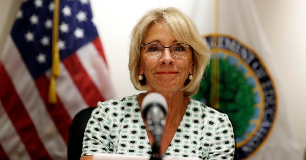 DeVos looks to "hear from all sides" on campus sexual assault - CBS News