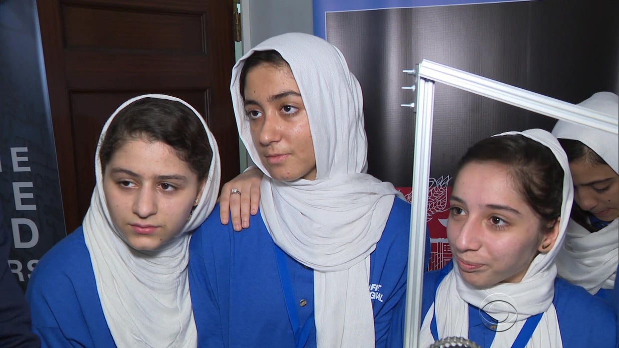 Afghan girls robotics team competes after visa obstacles - CBS News