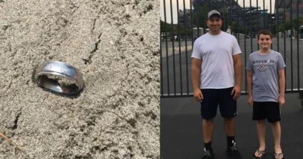 Man's lost ring found on beach days before 9-year wedding anniversary ...
