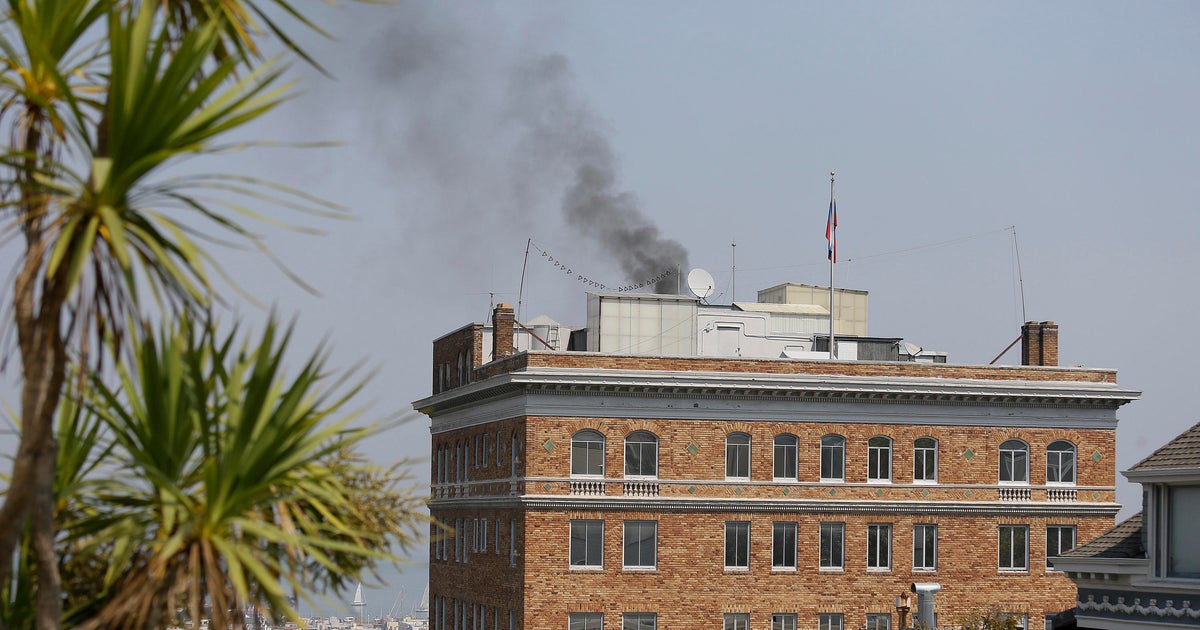 Black smoke pours from chimney at Russian consulate in San Francisco ...