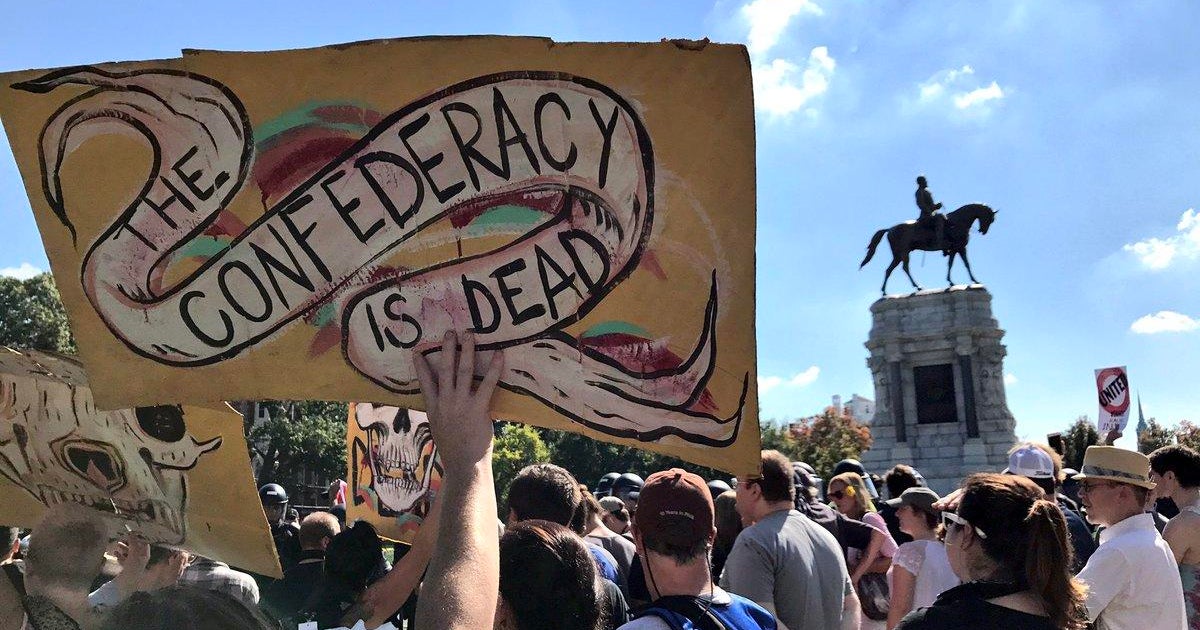 Protesters, counter-protesters converge at Confederate statue rally in ...