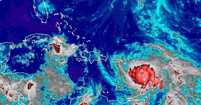 Hurricane Maria path over Dominica, heads to Puerto Rico, Category 5 ...