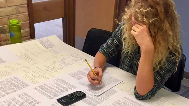 Student outwits professor by bringing huge cheat sheet to exam - CBS News