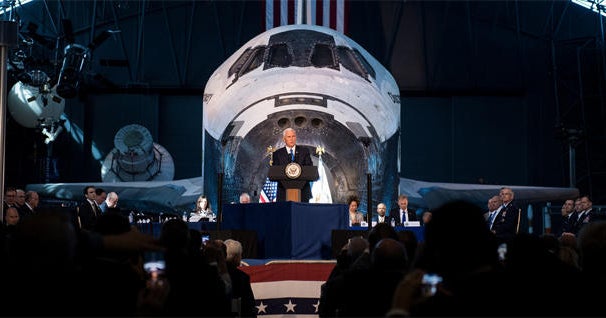 Pence calls for return to moon before flights to Mars - CBS News