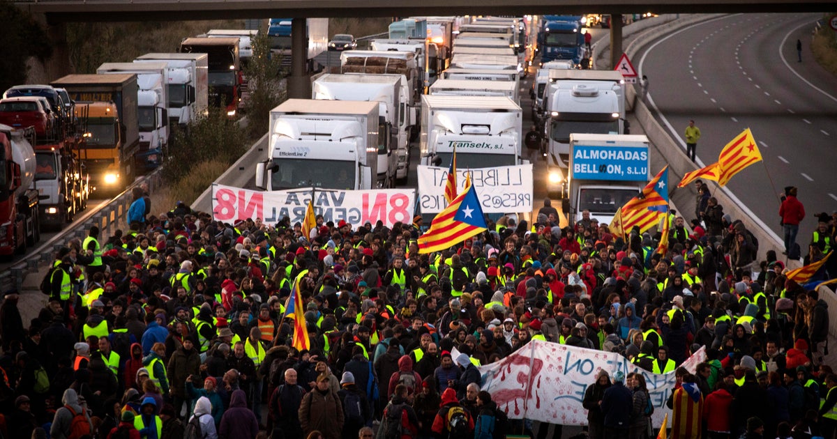 Catalonia strike over Spain's Catalan power grab blocks transport - CBS ...