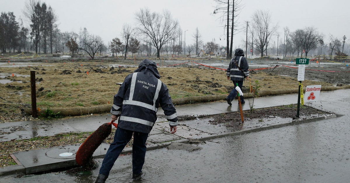 Fire-ravaged California prepares for heavy rain and mudslides - CBS News