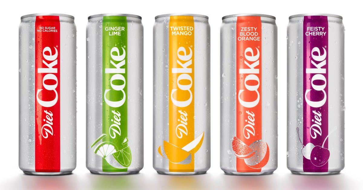 Diet Coke adds batch of new flavors, slimmer can design - CBS News