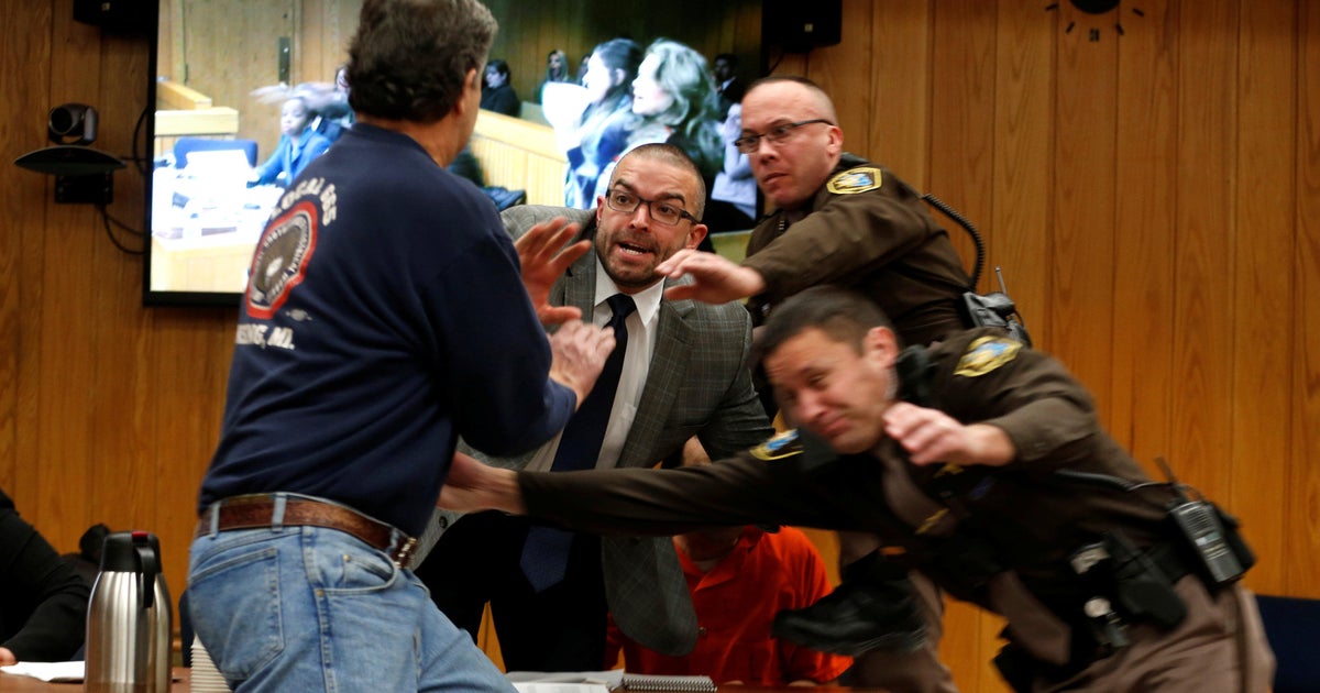 Larry Nassar attacked: Father of victims, Randall Margraves, lunges at ...