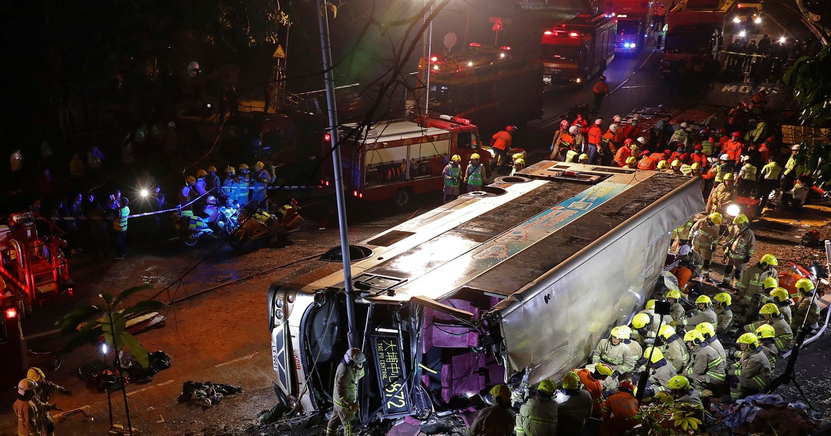 Hong Kong double-decker bus crash kills 18 - CBS News