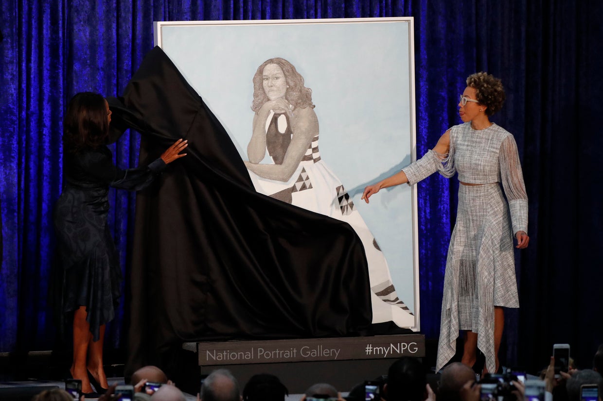 Portraits of Obamas unveiled at Smithsonian National Portrait Gallery ...