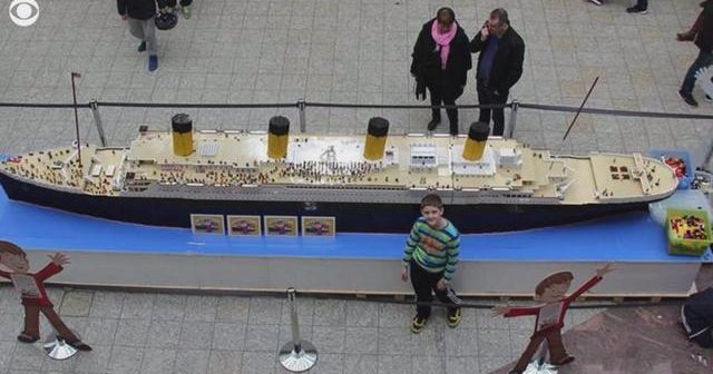 Autistic boy builds largest Lego replica of the Titanic - CBS News