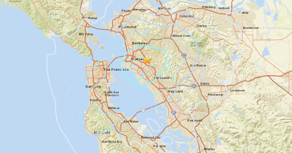 Earthquake rattles Oakland, California, today near San Francisco - CBS News