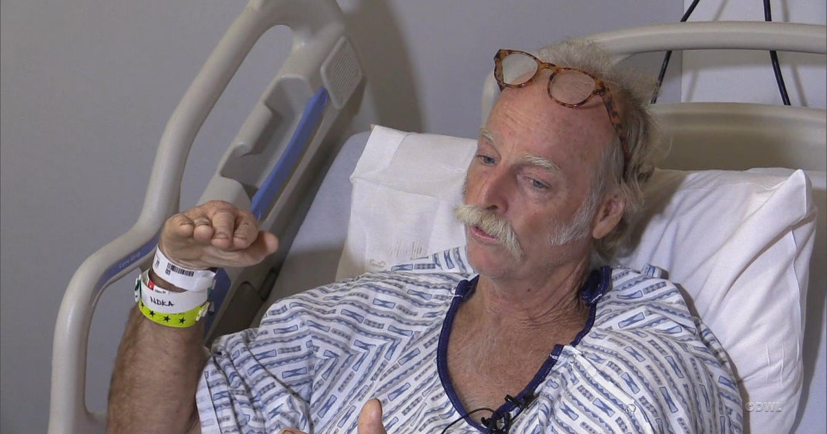 Man says lava bomb from Hawaii volcano "snapped" his leg in half - CBS News