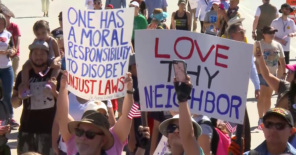 Thousands protest Trump administration's family separation policy - CBS ...