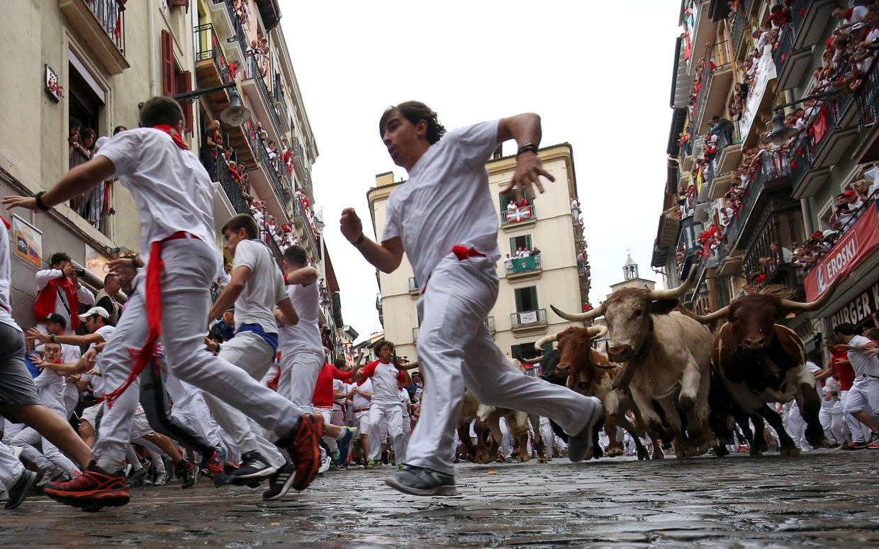 "Running of the Bulls" in Pamplona, Spain