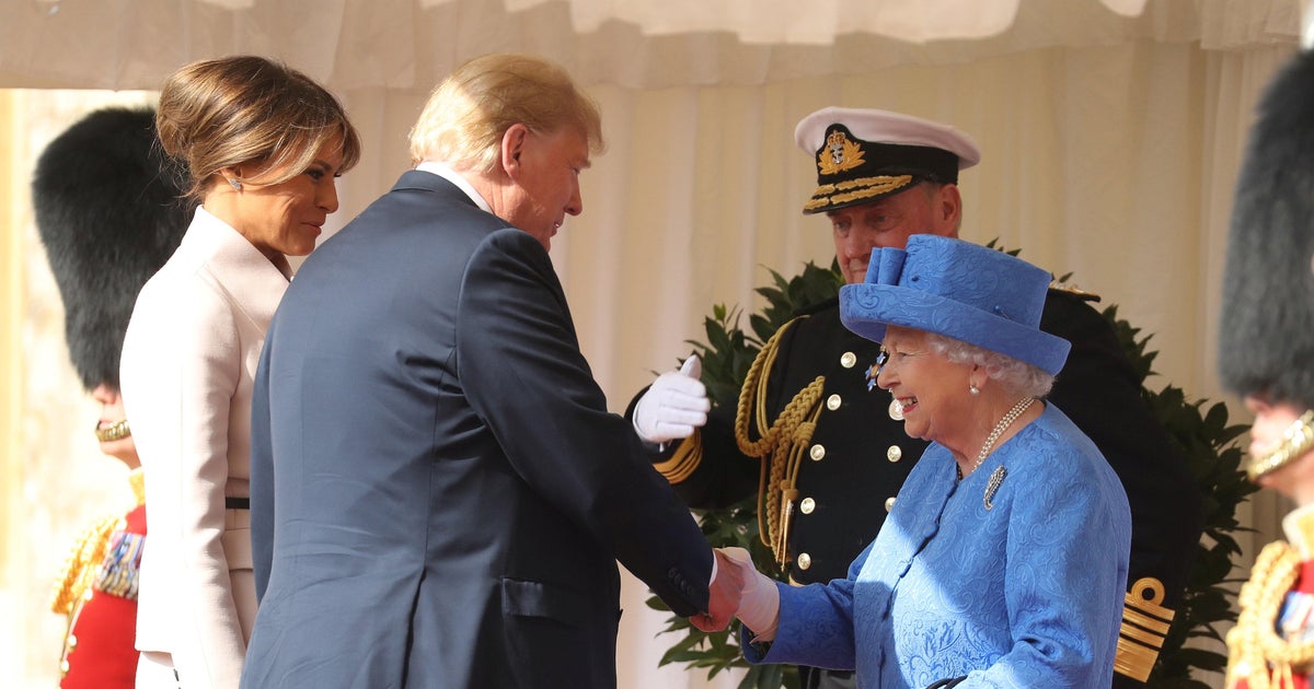 Trump meets Queen Elizabeth at Windsor Castle - CBS News