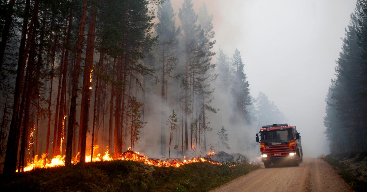 Fires in Sweden: Wildfires rage amid intense Nordic heat wave - CBS News