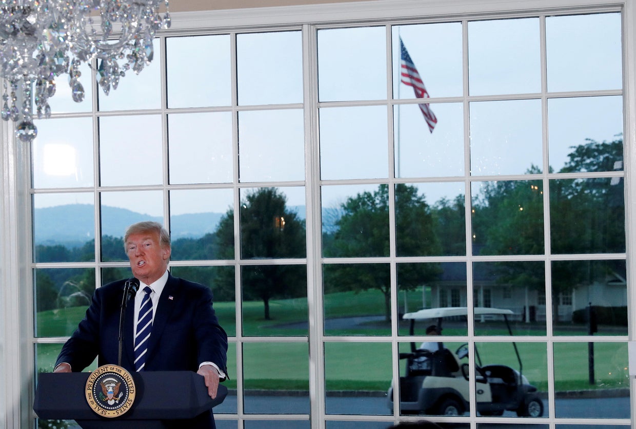 Trump, at his golf club in New Jersey, is intent on projecting he’s ...