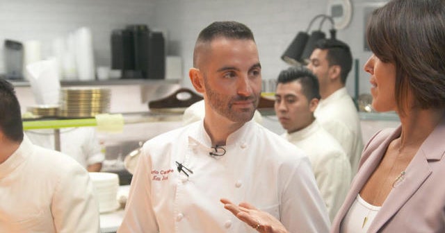 Inside chef Mario Carbone's kitchen at The Grill - CBS News