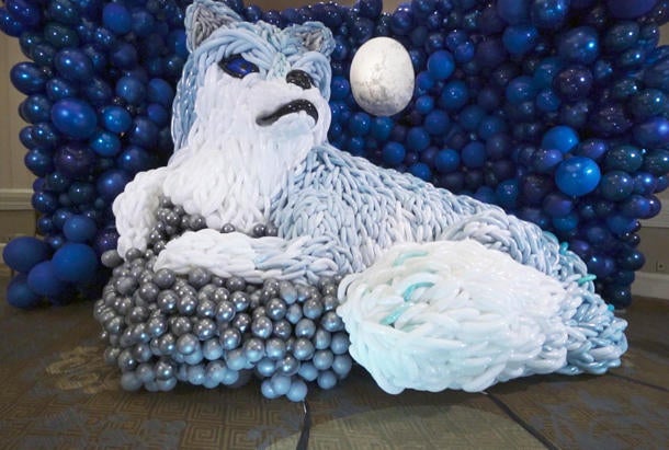 Art made of balloons