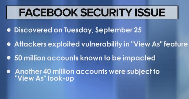 50 million Facebook accounts compromised by hackers - CBS News 50 million Facebook accounts compromised by hackers - CBS News