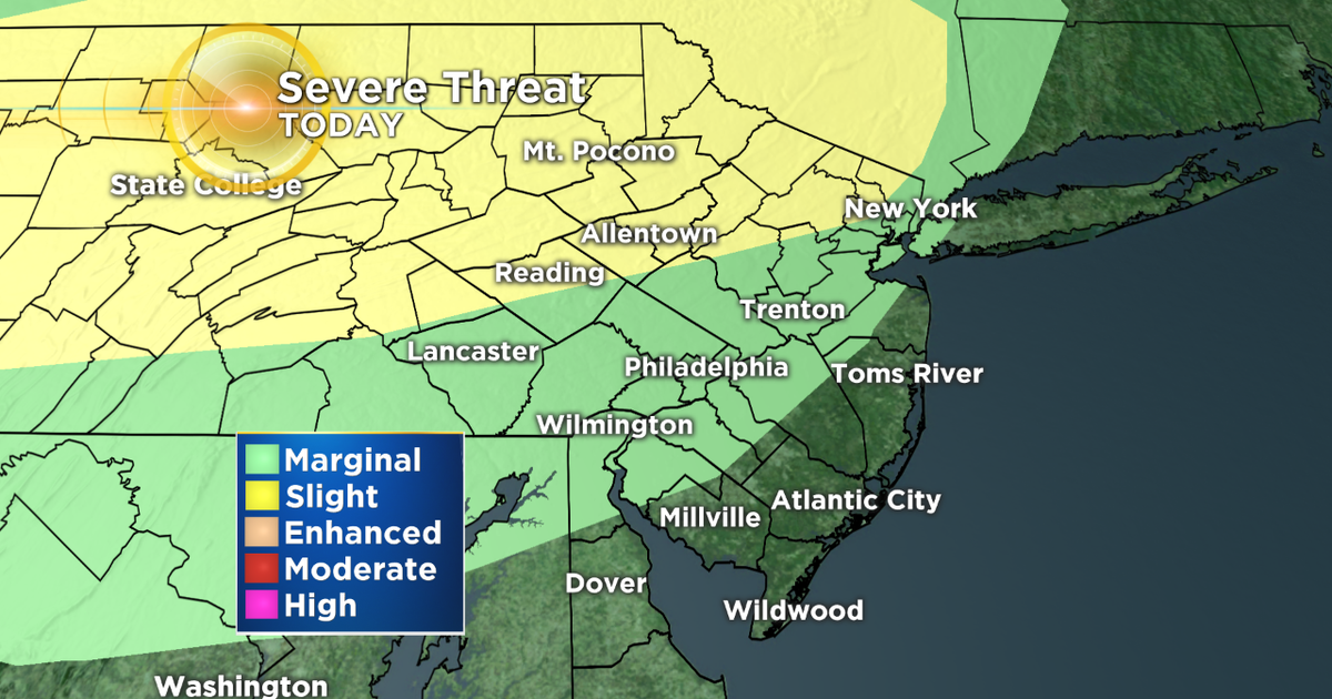 Severe Storms Potentially Rock The Region Today - CBS Philadelphia