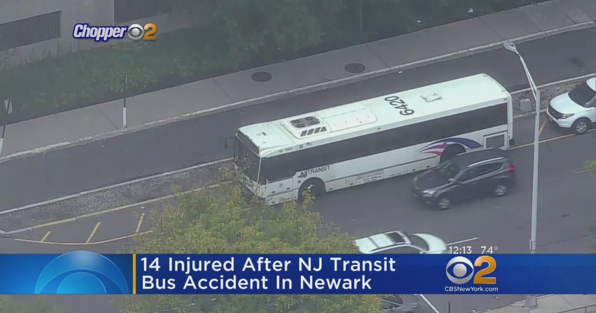 14 Taken To Hospital After NJ TRANSIT Bus, Car Collide In Newark - CBS ...