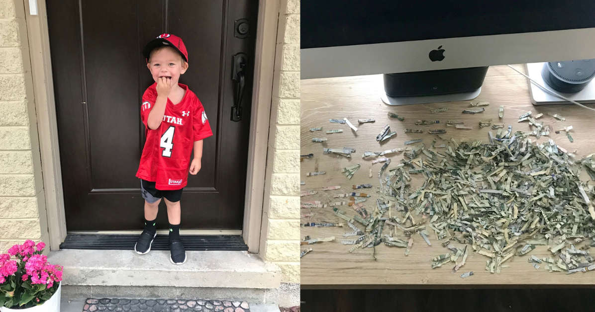 Child shreds $1,000: 2-year-old boy puts envelope with $1,060 in the ...