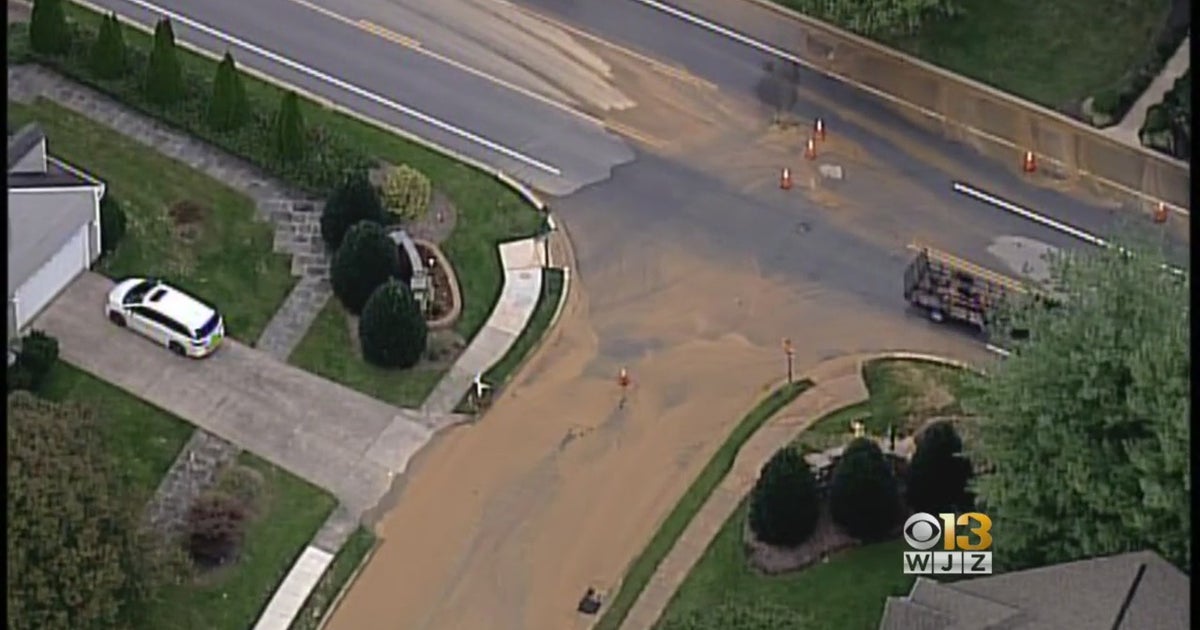Baltimore DPW Reports Broken Water Main In Lutherville - CBS Baltimore