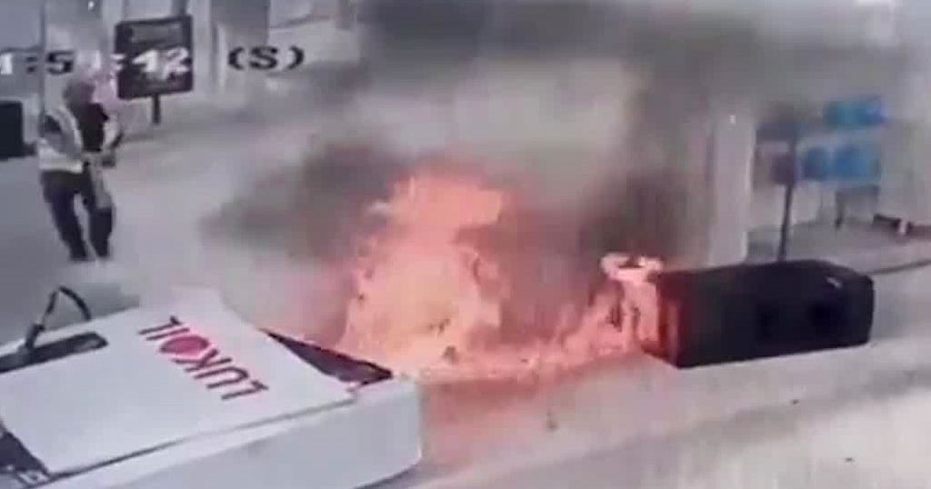 Watch: Driver Pulls Down Gas Pump, Fire Erupts At N.J. Station - CBS ...