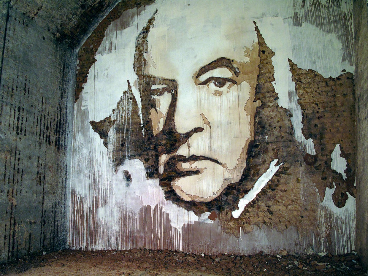 The chiseled portraits of street artist Alexandre Farto a.k.a. Vhils