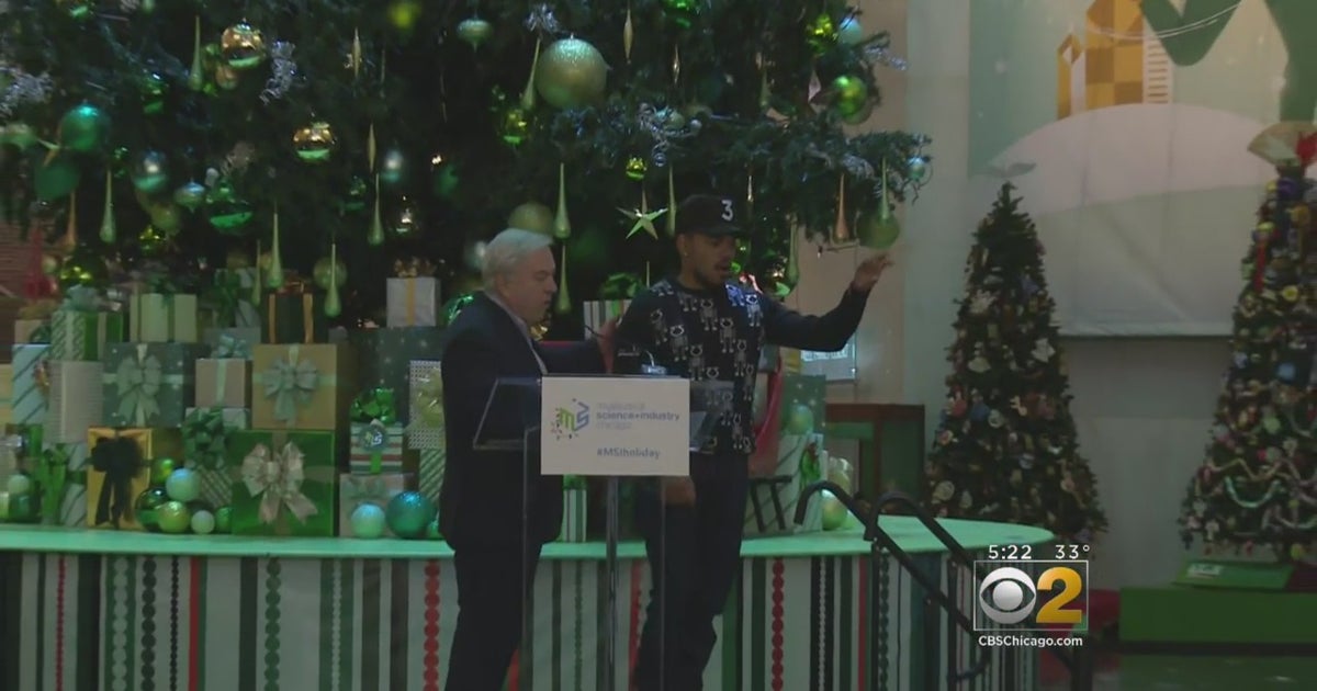 Chance The Rapper Lights Up A Christmas Tree - CBS Chicago