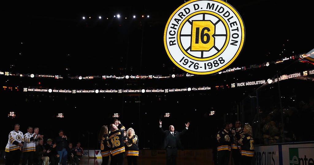 Boston Bruins Retire Rick Middleton's No. 16 - CBS Boston