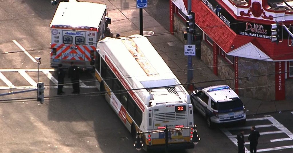 Four Injured In Roslindale Crash Involving MBTA Bus - CBS Boston