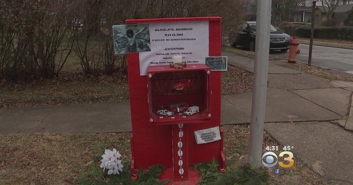 Shrine Honoring MOVE Members Killed In 1985 Bombing Defaced - CBS ...