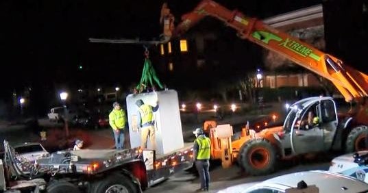 Confederate "Silent Sam" statue's pedestal removed from UNC-Chapel Hill ...