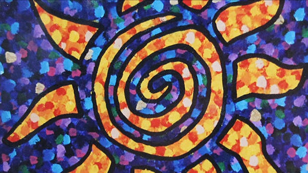 Here comes the sun! "Sunday Morning" sun art