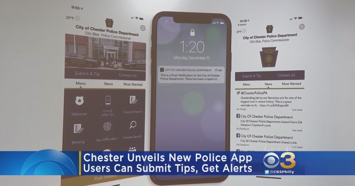 Chester Police Department Unveils New App To Help Fight Crime - CBS ...