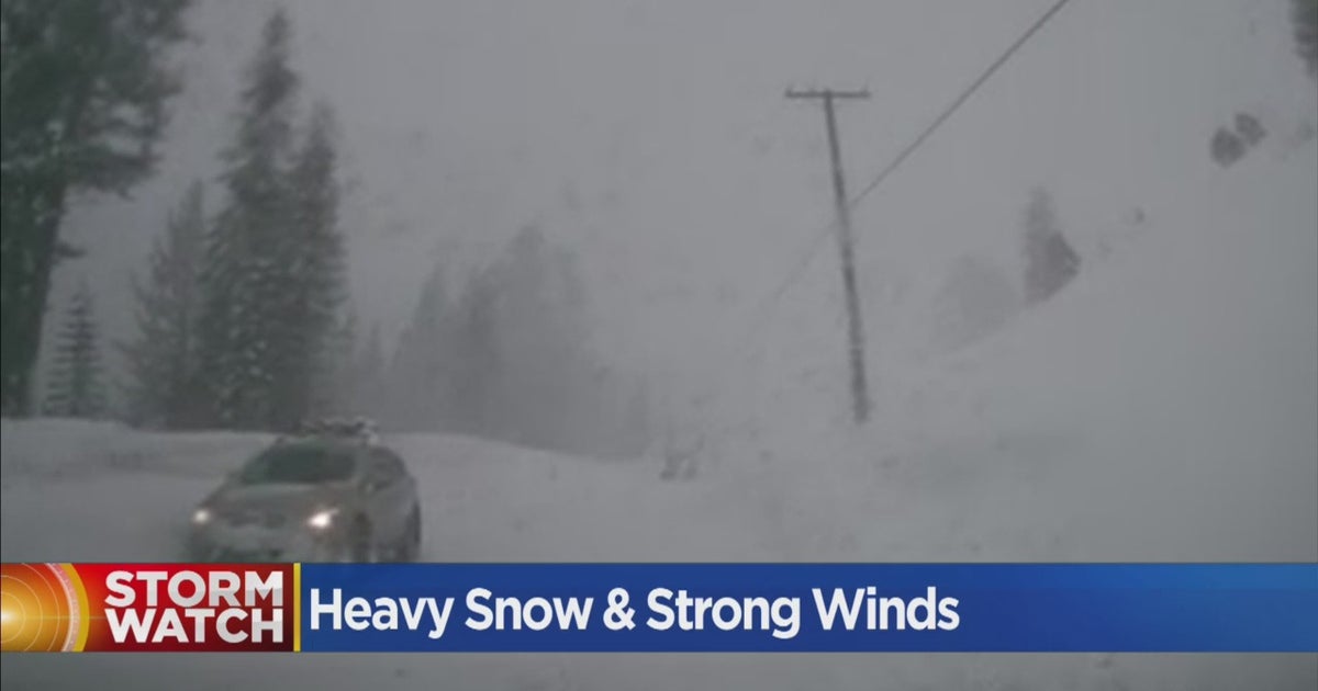 Heavy Snow And Strong Winds Create Whiteout Conditions In The Sierra ...